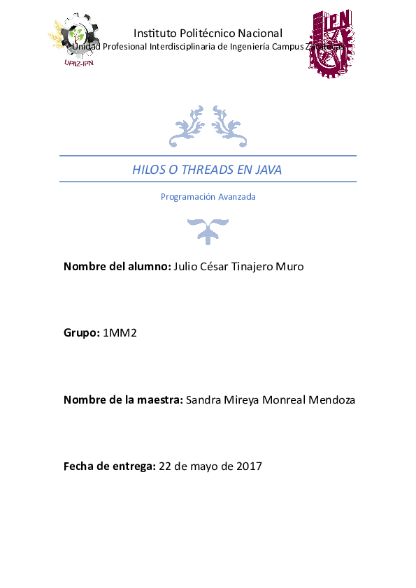 Doc Hilos O Threads En Java