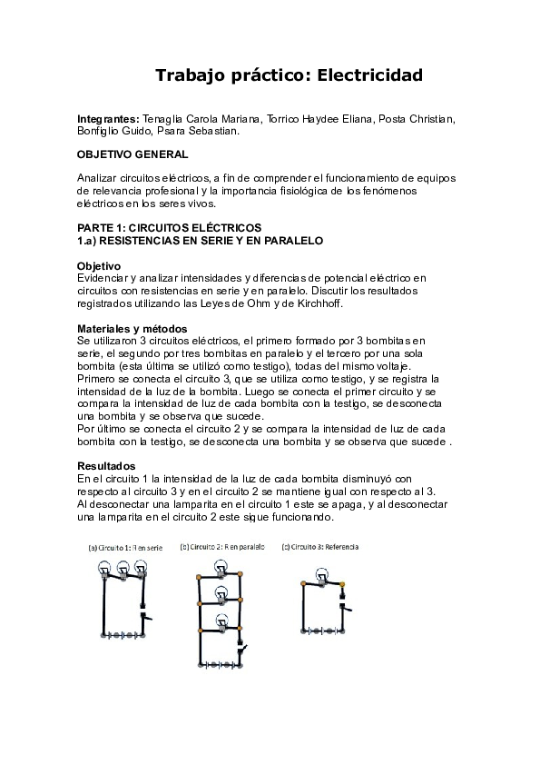 (DOC) Trabajo práctico: Electricidad