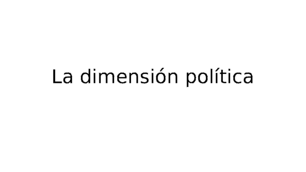 (PPT) La dimensión política