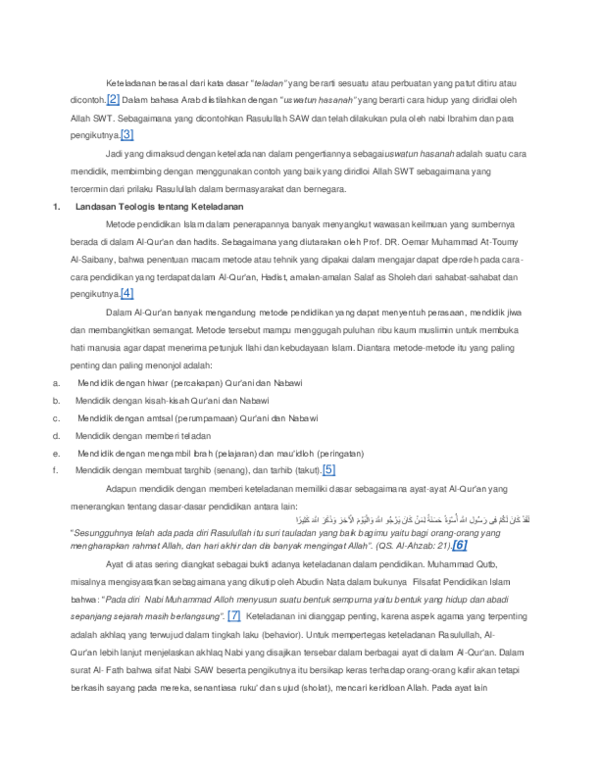 (DOC) Keteladanan berasal dari kata dasar