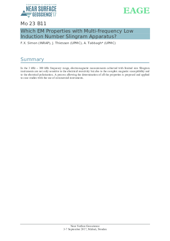 Which EM Properties with Multi-frequency Low Induction Number Slingram ...