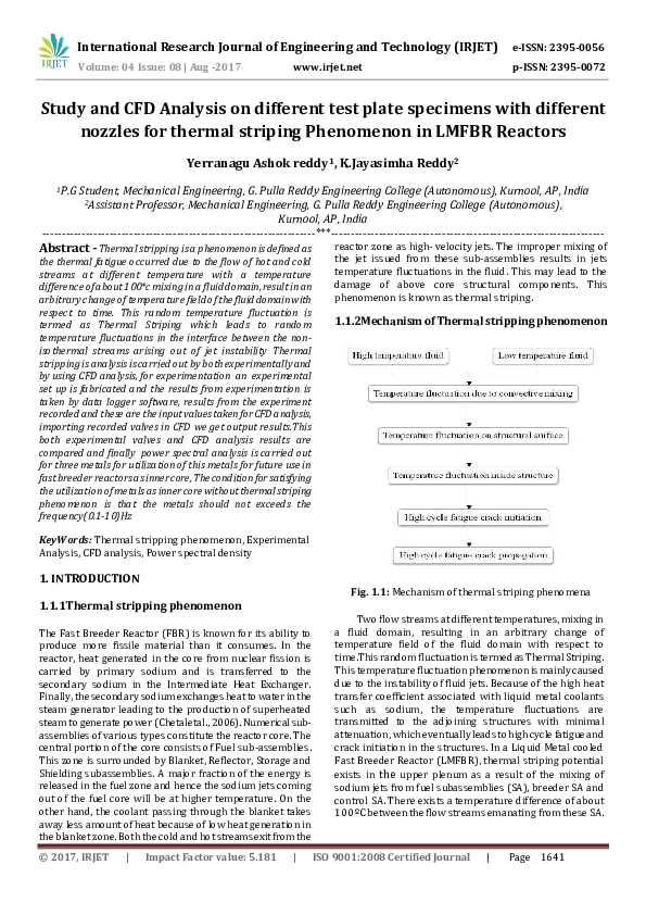 (PDF) Study and CFD Analysis on different test plate specimens with ...
