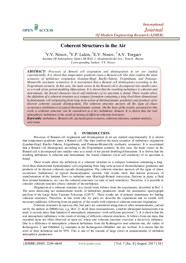 (PDF) Coherent Structures in the Air