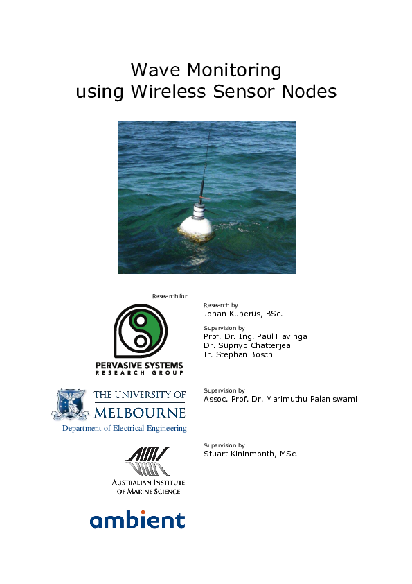 (PDF) Wave Monitoring using Wireless Sensor Nodes | Stuart Kininmonth ... (PDF) Wave Monitoring using Wireless Sensor Nodes | Stuart Kininmonth ...