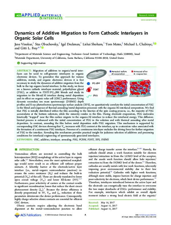 (PDF) Dynamics of Additive Migration to Form Cathodic Interlayers in ...