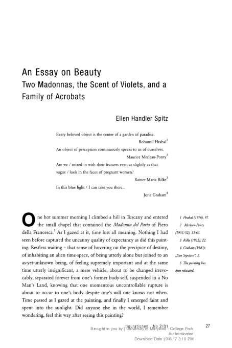 (PDF) An Essay on Beauty