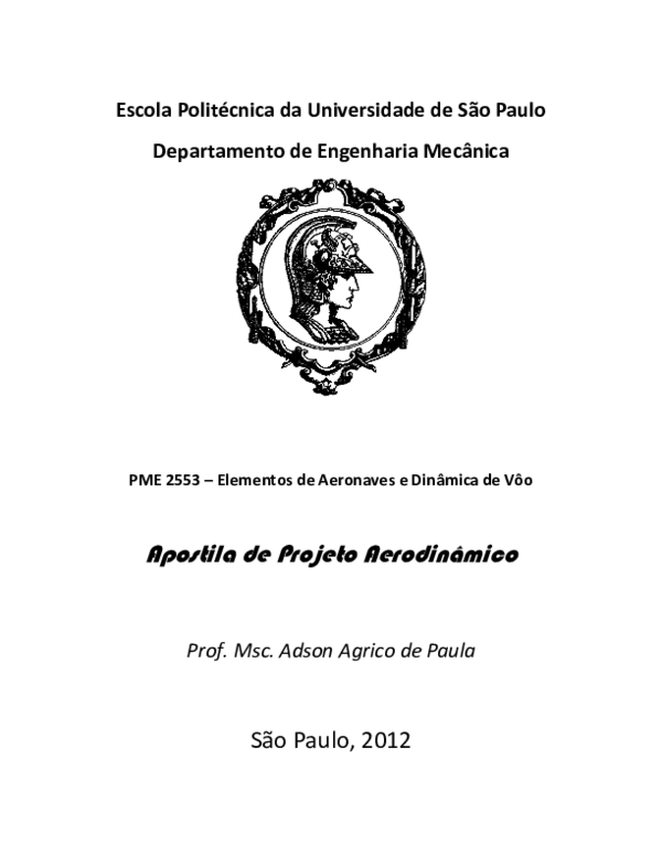 Pdf Fundamentos Da Engenharia Aeronáutica Aplicações Ao Projeto Sae
