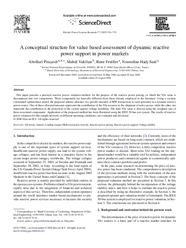 (PDF) A conceptual structure for value based assessment of dynamic ...