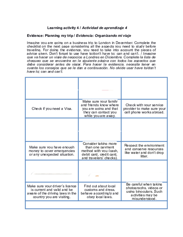 (DOC) Learning activity 4 / Actividad de aprendizaje 4 Evidence ...