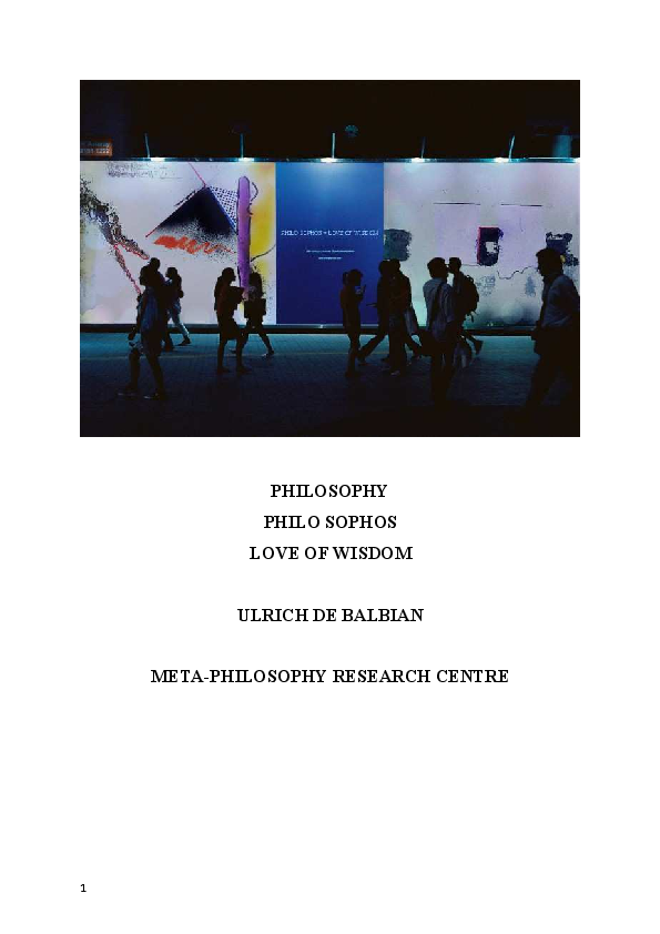 (PDF) imilar to PHILOSOPHY = PHILO SOPHOS = LOVE OF WISDOM with ...