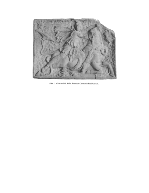 (PDF) A New Mithraic Relief in the Römisch-Germanisches Museum Cologne