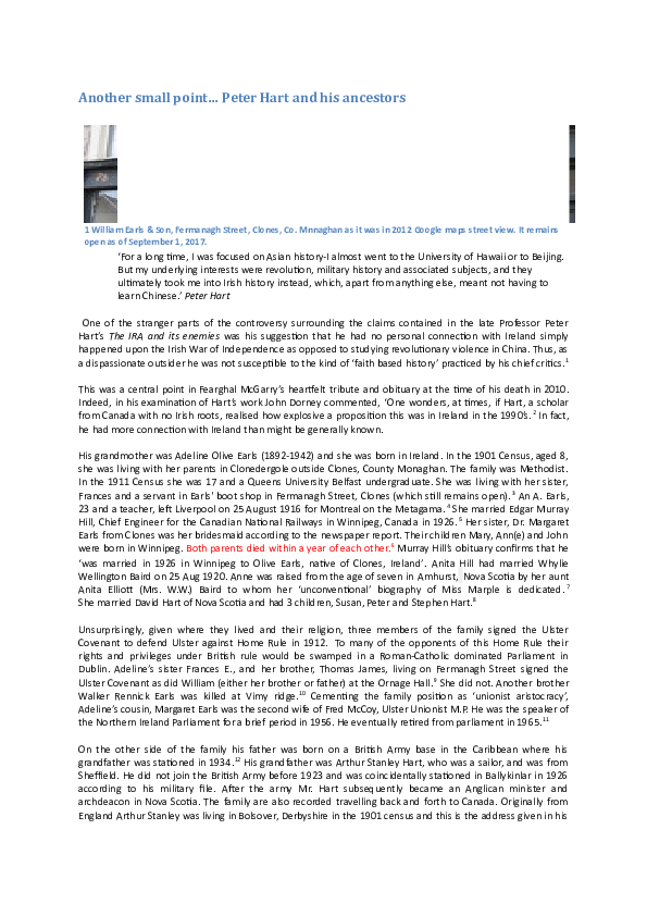 (DOC) Peter Hart and his ancestors