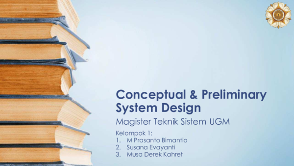 (PDF) Conceptual & Preliminary System Design