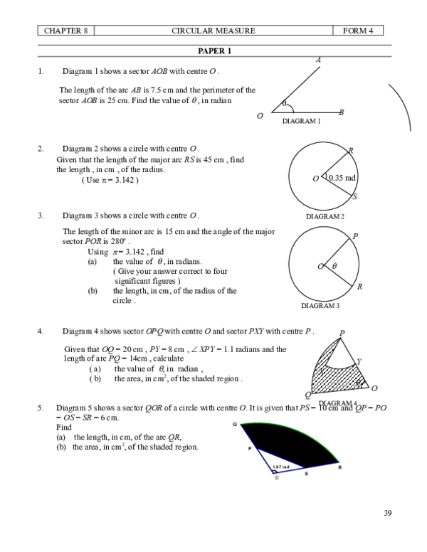 (DOC) Copy of F4 C8 Circular measures new | shar mila - Academia.edu