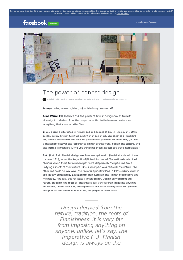 (PDF) The power of honest design ECHOES - 100 YEARS IN FINNISH DESIGN ...