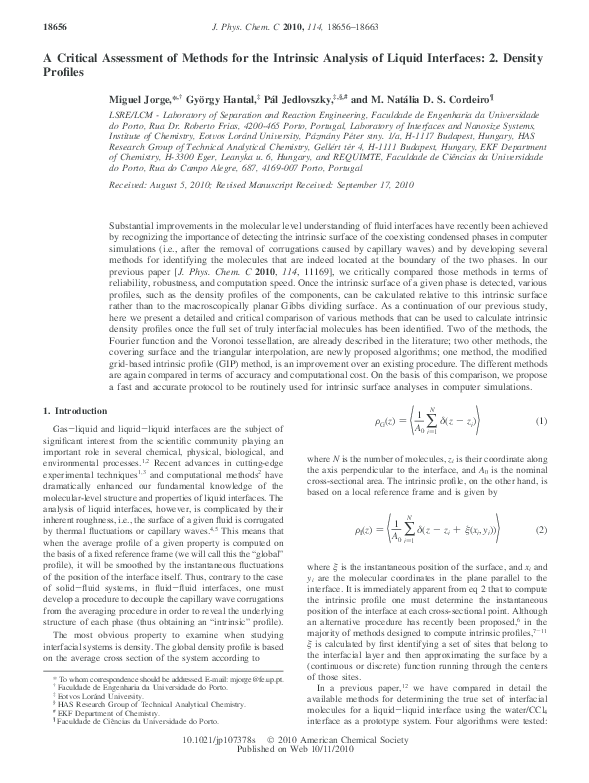 (PDF) A Critical Assessment of Methods for the Intrinsic Analysis of ...