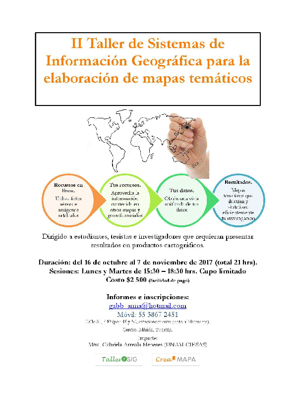 (PDF) Folleto Informativo. Taller de SIG para crear mapas históricos-tematicos