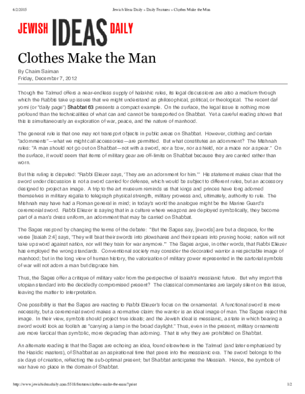 (PDF) Clothes Make the Man