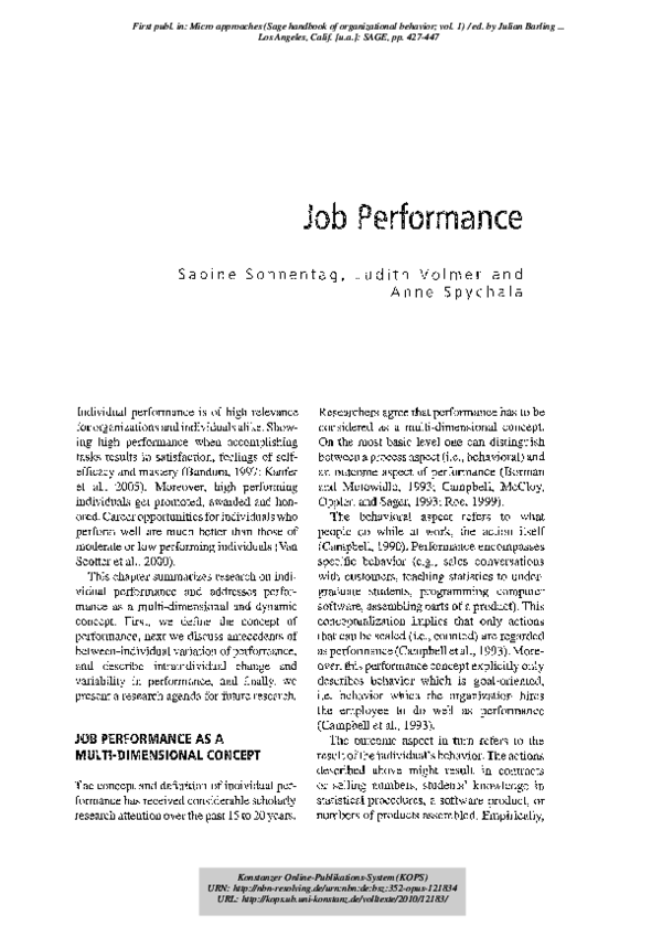 (PDF) Job Performance