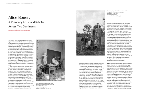 (PDF) Alice Boner: A Visionary Artist and Scholar Across Two Continents