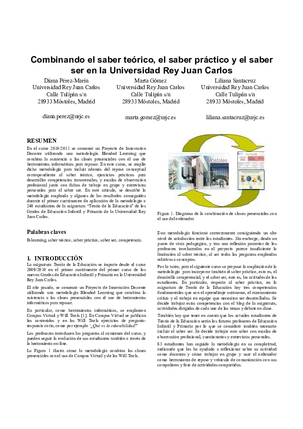 (PDF) Combinando el saber teórico, el saber práctico y el saber ser en ...