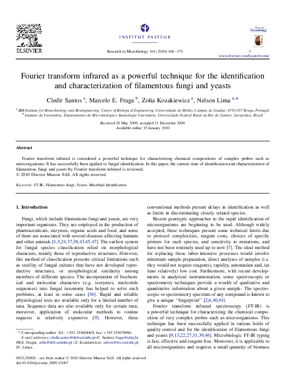 (PDF) Fourier transform infrared as a powerful technique for the identification and ...