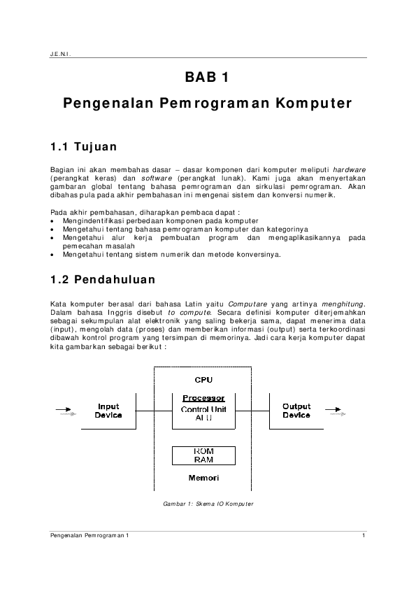 (PDF) Pengenalan Pemrograman Komputer