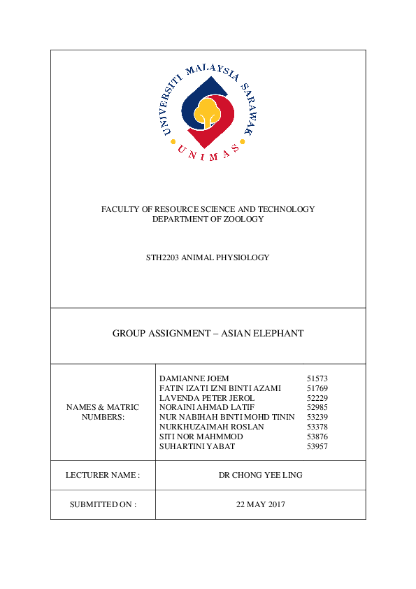 (PDF) Asian Elephant