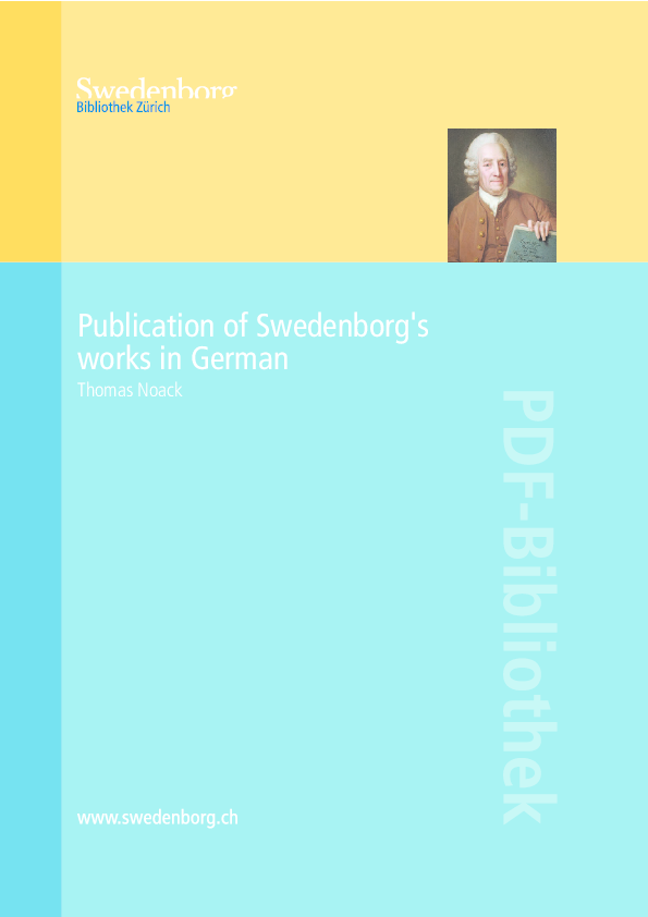 (PDF) Publication of Swedenborg's works in German