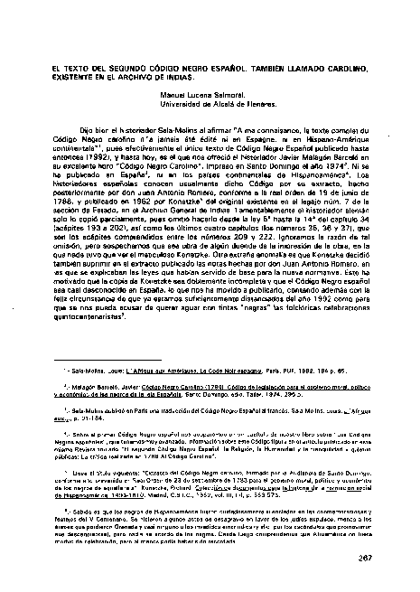 (PDF) EL TEXTO DEL SEGUNDO CÓDIGO NEGRO ESPAÑOL, TAMBIÉN LLAMADO ...