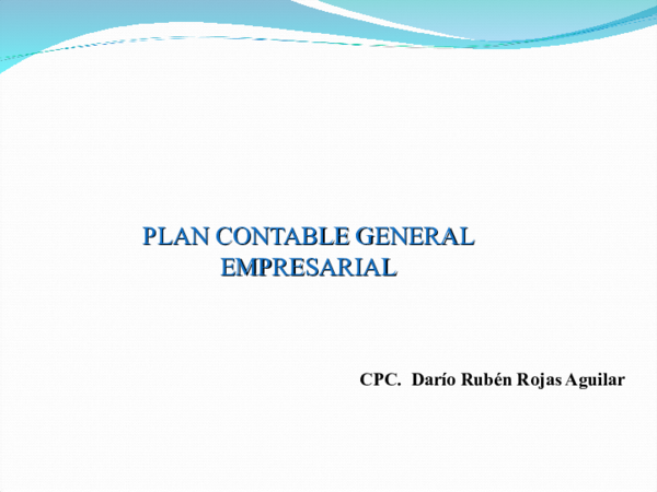 (PPT) El plan contable en el peru