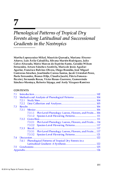 (PDF) Phenological patterns of tropical dry forest along latitudinal ...