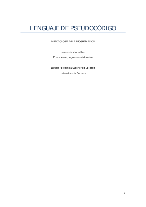 (PDF) LENGUAJE DE PSEUDOCÓDIGO