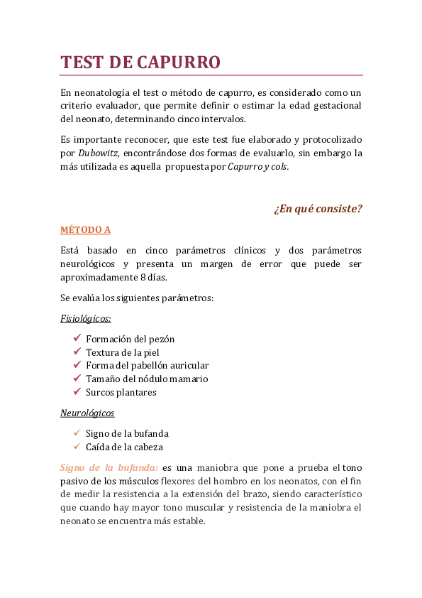 (DOC) TEST DE CAPURRO