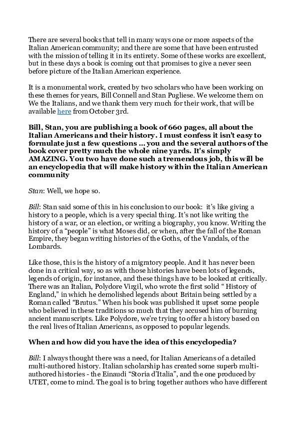 (DOC) Interview with Stan Pugliese and Bill Connell