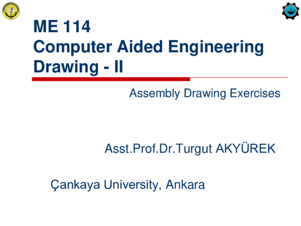 (PDF) ME 114 Computer Aided Engineering Drawing -II Assembly Drawing ...