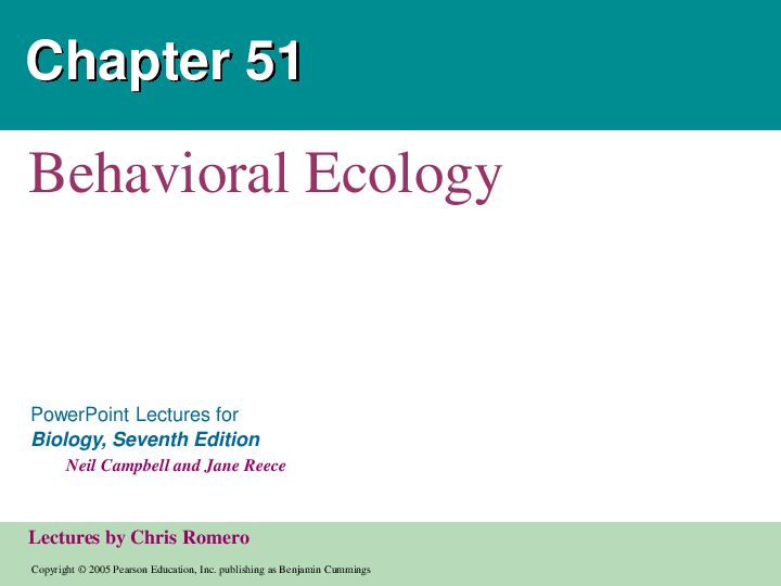 (PPT) 51 BEHAVIORAL ECOLOGY.ppt