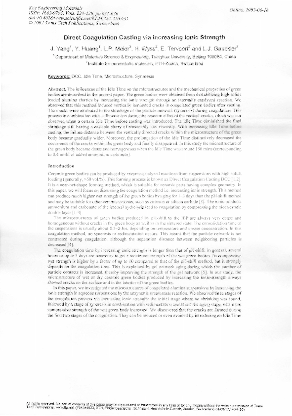 (PDF) Direct Coagulation Casting via Increasing Ionic Strength