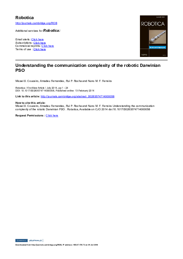 Pdf Understanding The Communication Complexity Of The Robotic