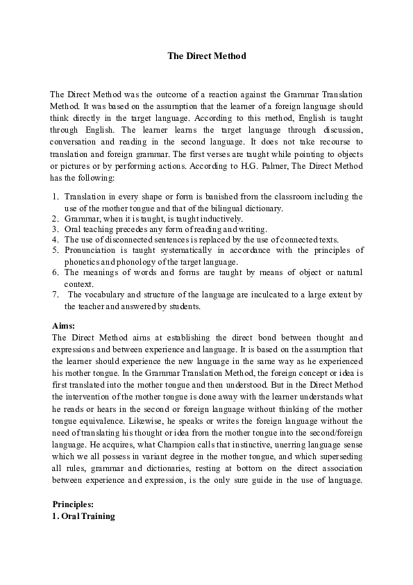 (DOC) The Direct Method