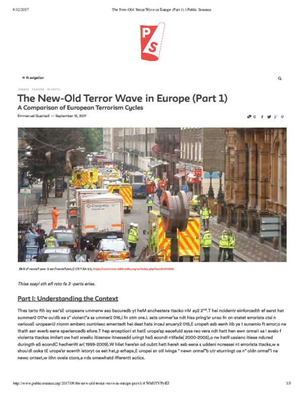 (PDF) The New-Old Terror Wave in Europe (Part 1) _ Public Seminar.pdf