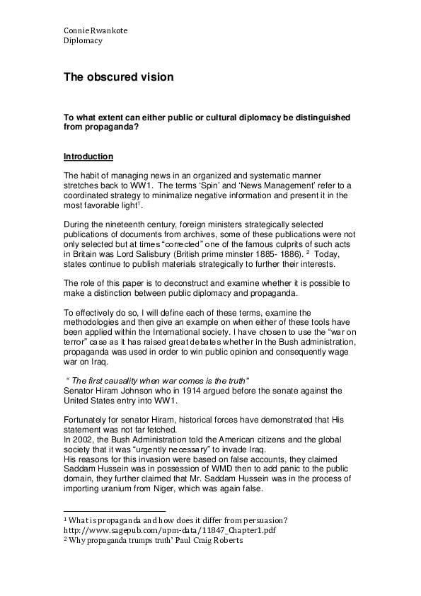 (DOC) The obscured vision; Public diplomacy v Propaganda.docx