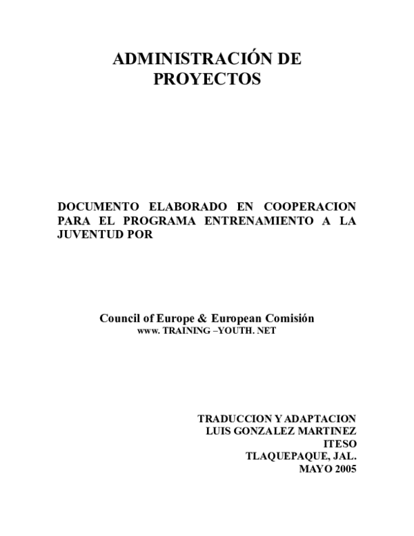 (DOC) LA ADMINISTRACION DE PROYECTOS