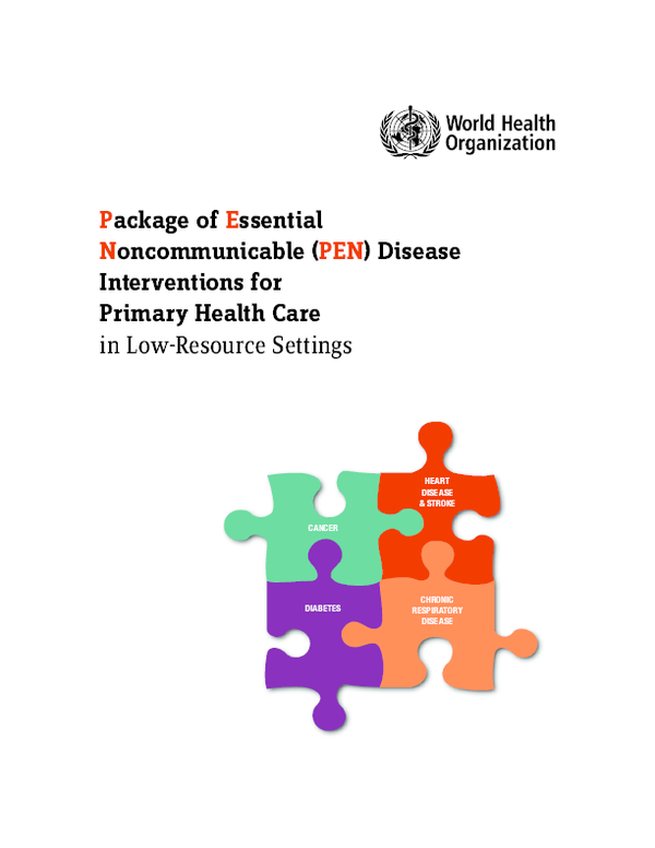 (PDF) Package of Essential Noncommunicable (PEN) Disease Interventions for Primary Health Care ...