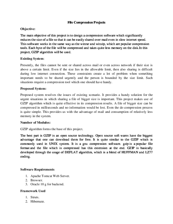 (DOC) File Compression Projects