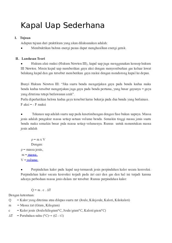 (DOC) Kapal Uap Sederhana