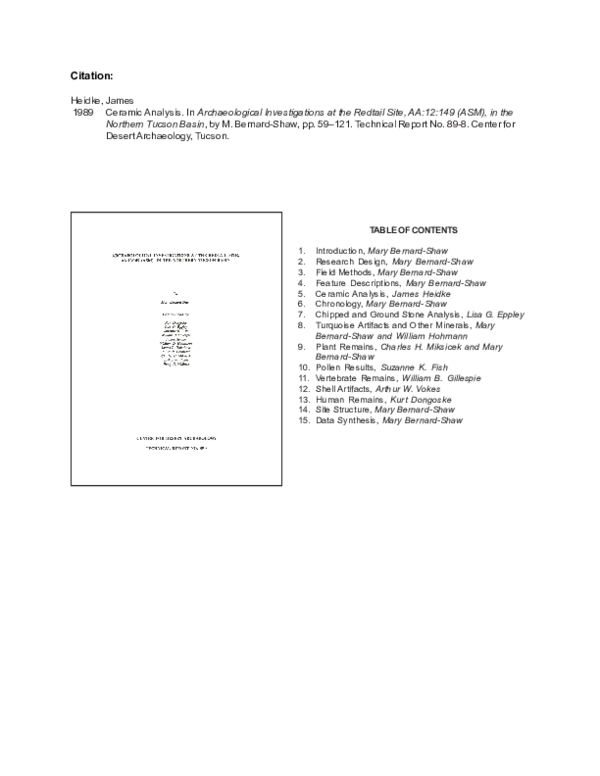 (PDF) Ceramic Analysis