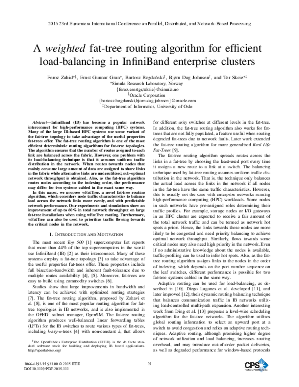 (PDF) A weighted fat-tree routing algorithm for efficient load ... (PDF) A weighted fat-tree routing algorithm for efficient load ...
