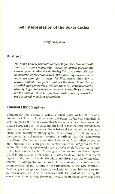 (PDF) An Interpretation of the Boxer Codex