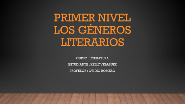 (PPT) GENEROS LITERARIOS